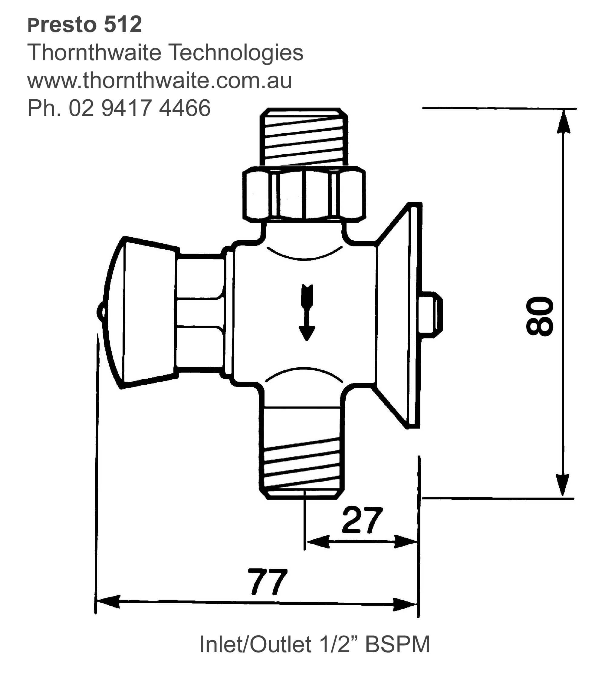 Presto 512 Valve - Thornthwaite