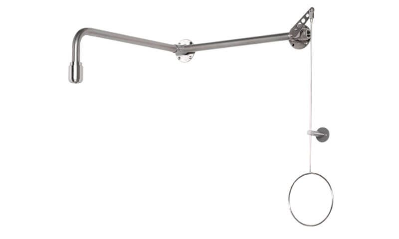 B-Safety Emergency Shower, Pull Actuation, Wall Mounted Above Door ...